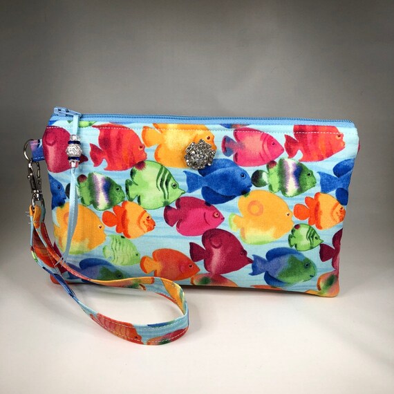 Tropical Fish Wristlet Purse Sea Creatures Sea Life | Etsy