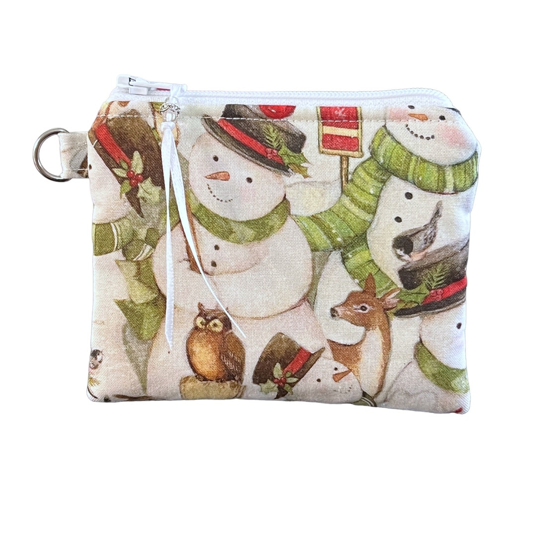 Snowman Coin Purse, Christmas, Holiday, Winter Change Purse, Pouch ...
