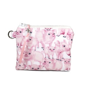 Pig Coin Purse, Piglet, Pig Lover Coin Purse, Pouch, Neck Wallet, Mini ...