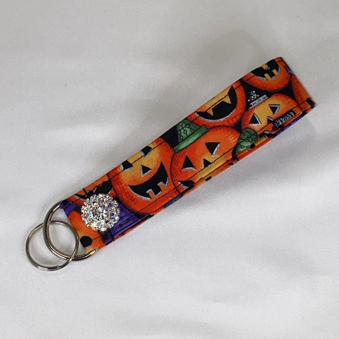 Pumpkin Key Fob Halloween Jack-o-lantern Fall Silver - Etsy