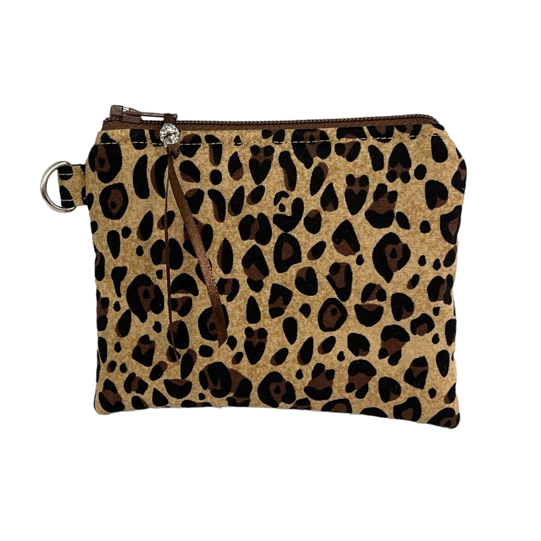 Leopard Cheetah Coin Purse, Animal Print Change Purse, Pouch, Mini ...