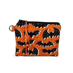 Halloween Coin Purse, Bats, Spider Web, Pouch, Change Purse, Neck ...