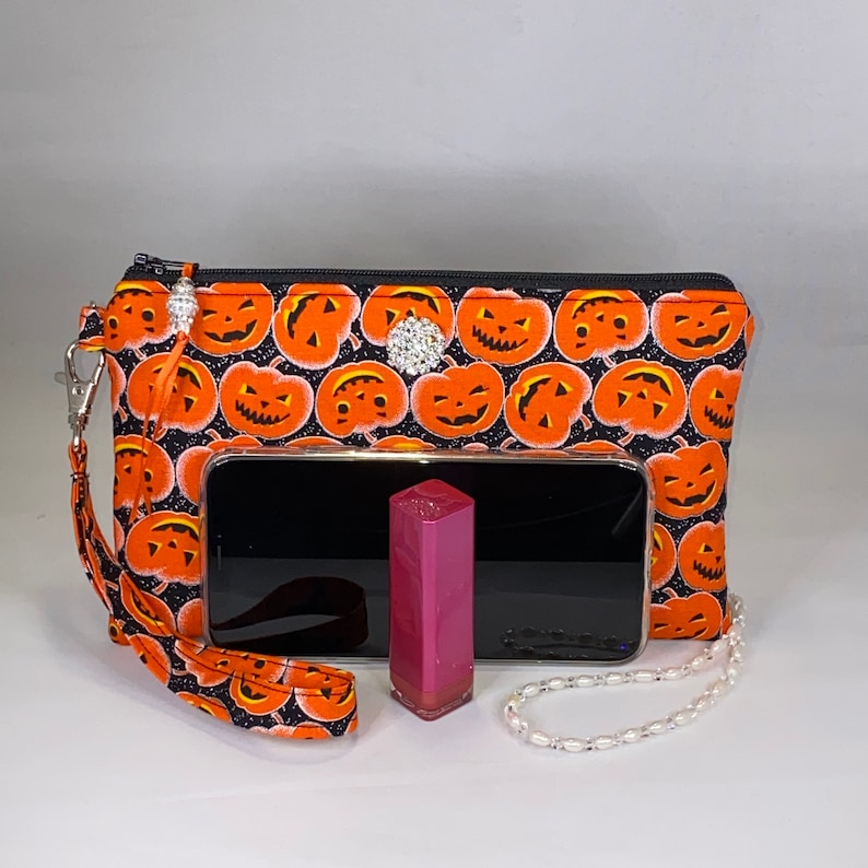 Halloween Wristlet Purse Jack-o-lantern Pumpkins - Etsy