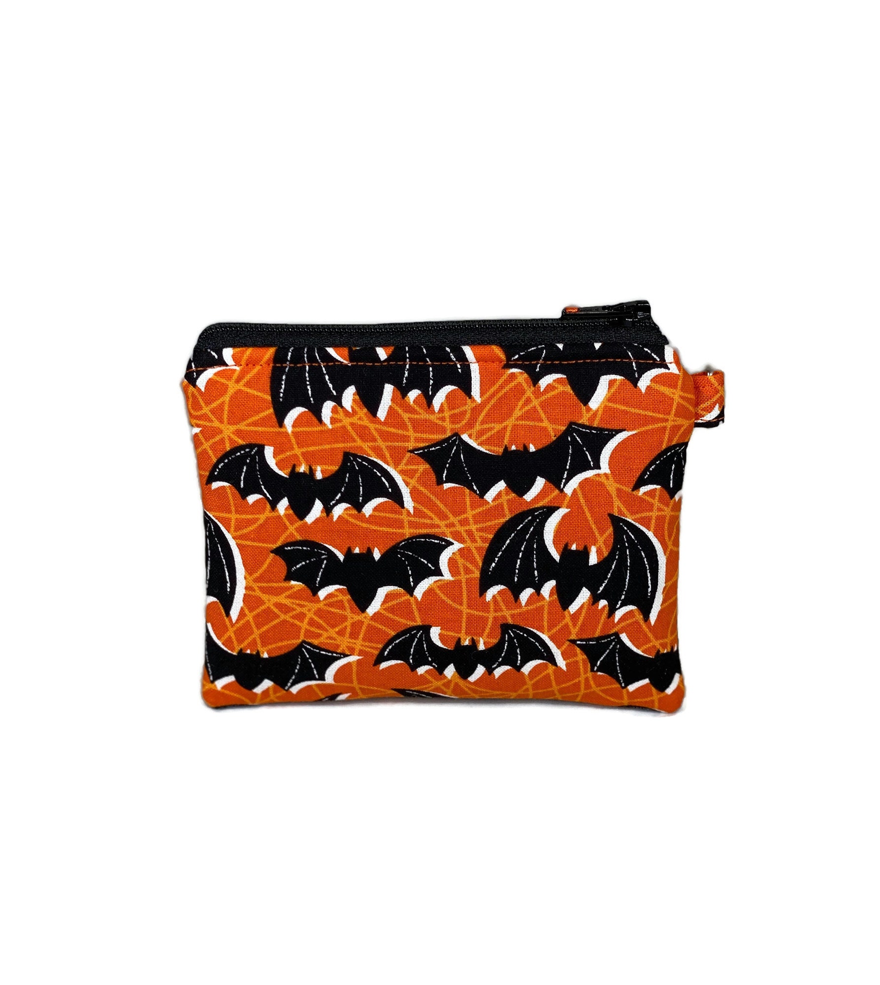 Halloween Coin Purse, Bats, Spider Web, Pouch, Change Purse, Neck ...
