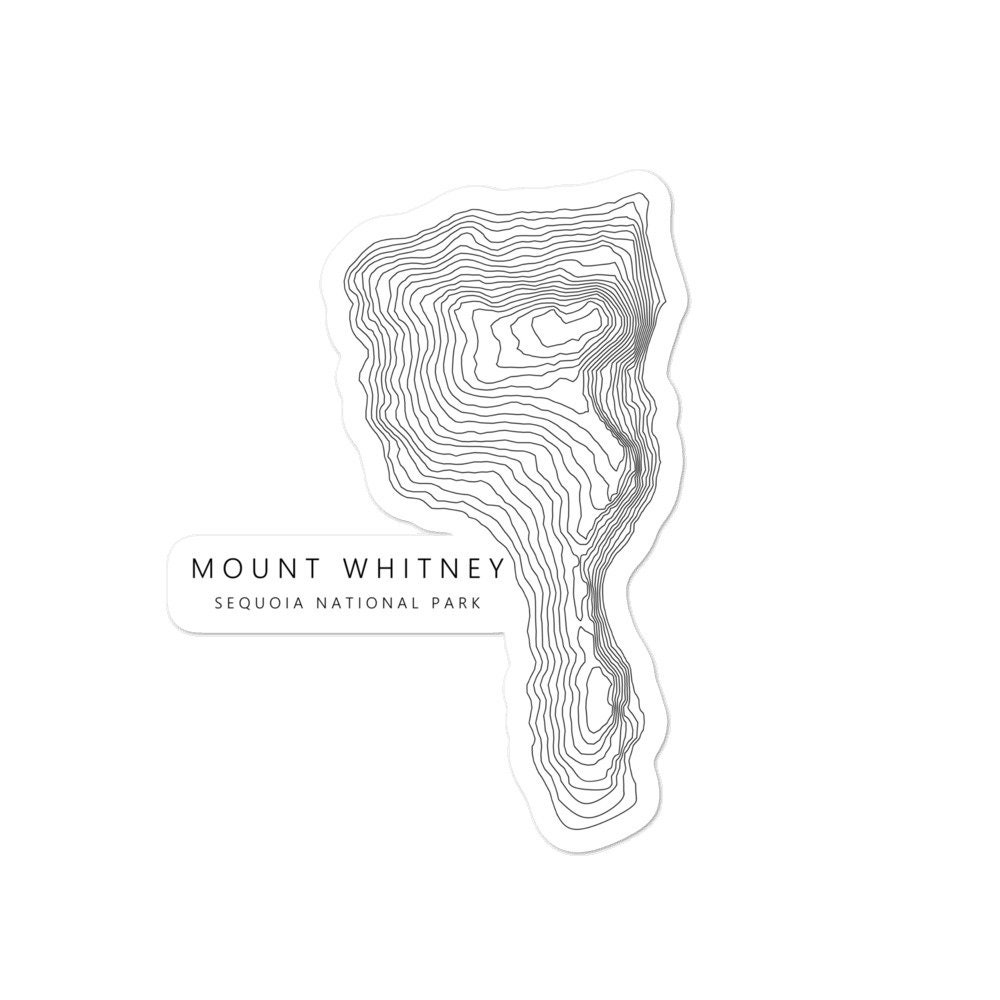 Mount Whitney Topographic Sticker - Etsy
