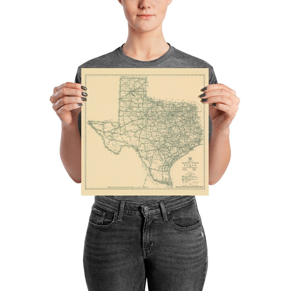 1933 Texas State Highway Map - Etsy