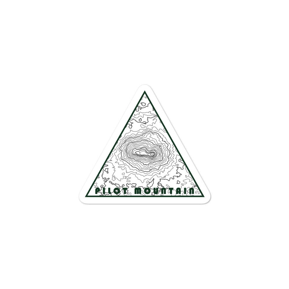 Pilot Mountain Topographic Triangle Sticker - Etsy