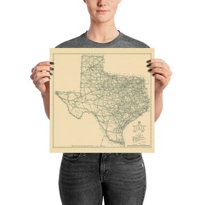 1933 Texas State Highway Map - Etsy