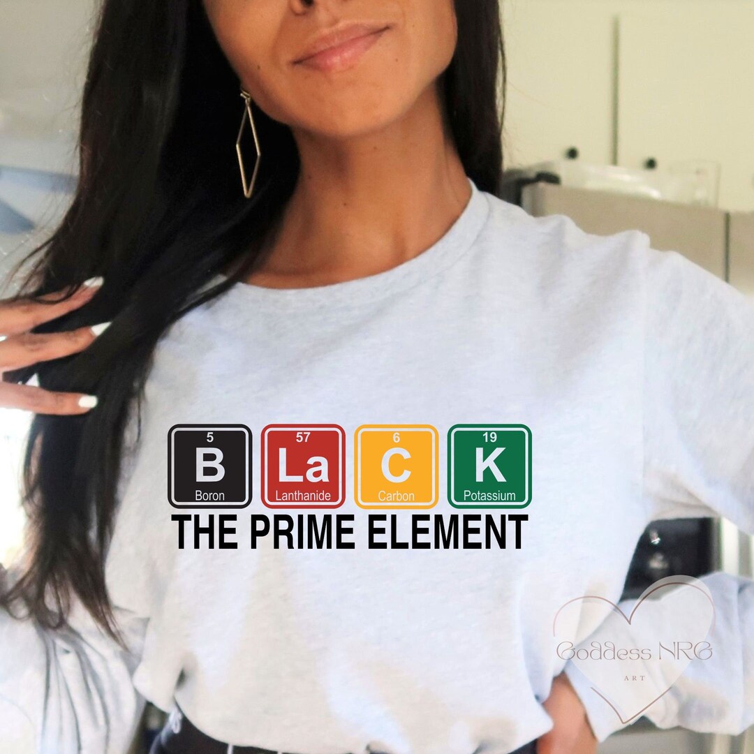Black the Prime Element SVG PNG, Periodic Table, Black History Month ...
