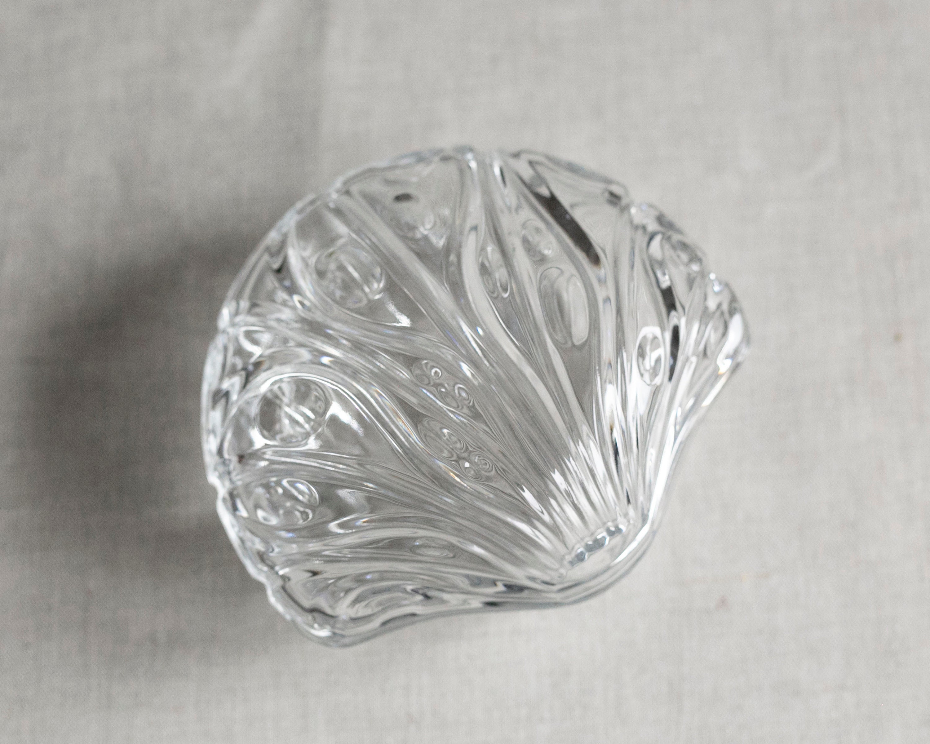 Storage & Organization Tins Vintage Glass Can Shell Pressed Glass ...