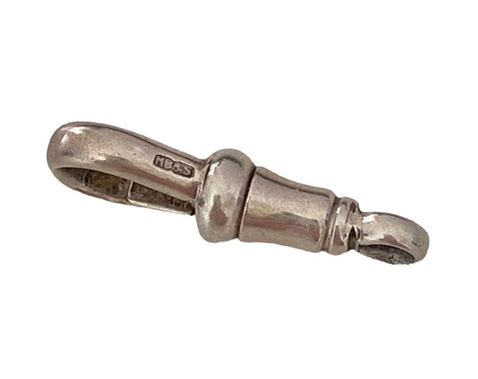 Antique 1908 Hallmark HB&S Sterling Silver Dog Clip Albert Clasp ...