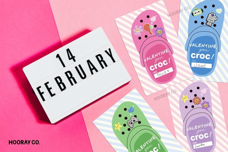 Crocs Valentine, Printable Valentine Cards, Croc Charm Valentines ...