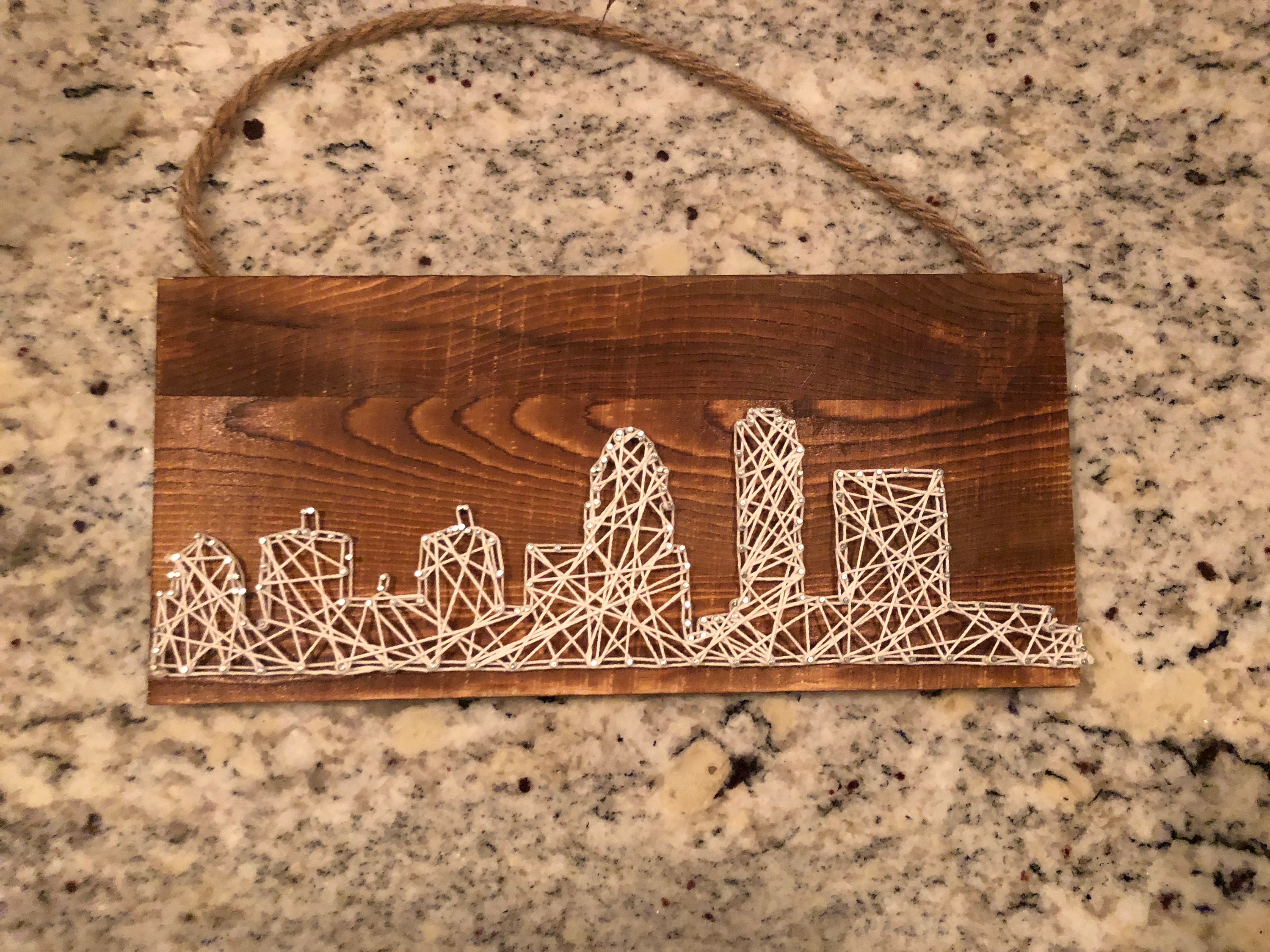 Skyline String Art/ String Art/decor - Etsy