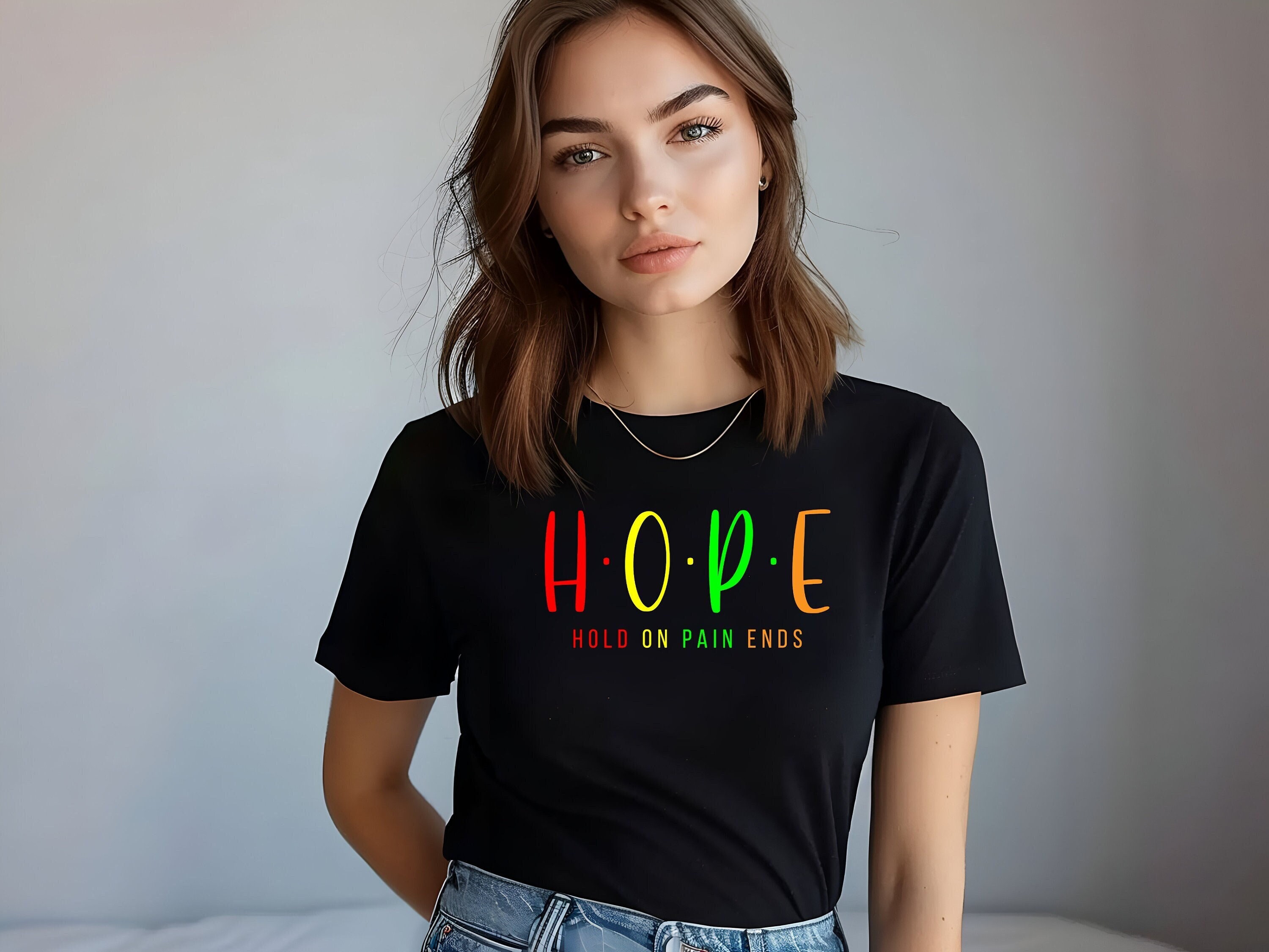 HOPE Hold. on Pain Ends T-shirt, Motivational Shirt, Encouragement ...