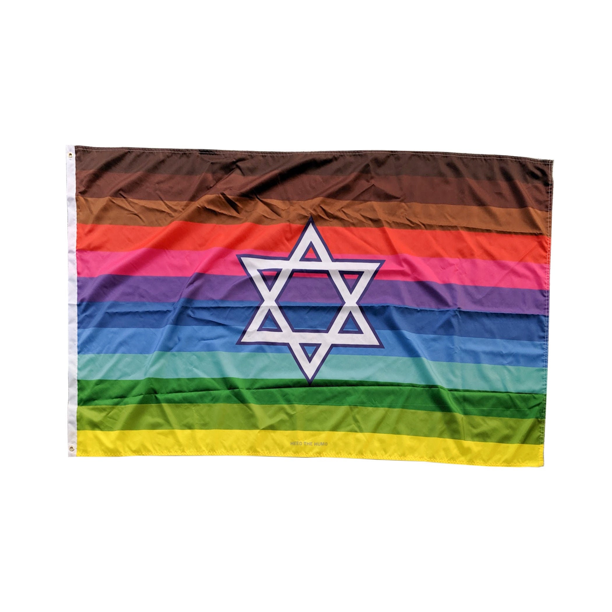 Rainbow Pride Flag With Magen David Jewish Star - LGBTQ Gay Pride Flag ...