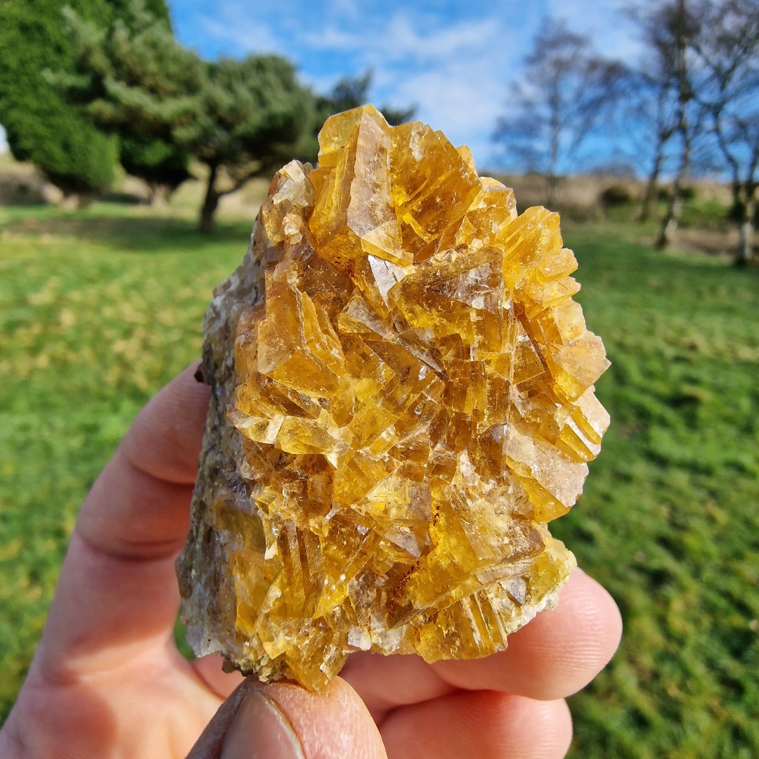 Rare Amber Fluorite New Find Fluorite Butterbeer Pocket Crich Quarry ...