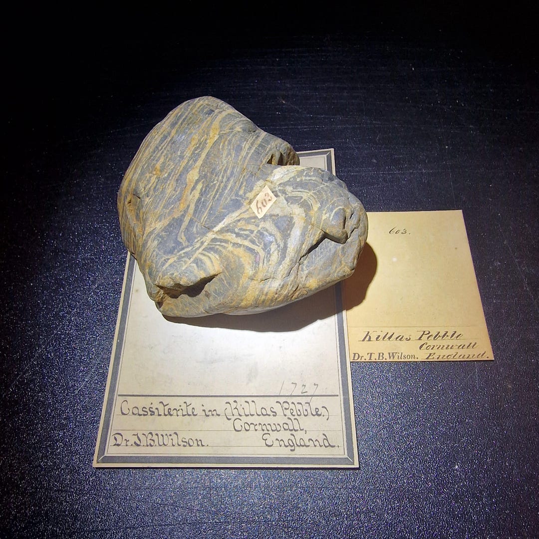 Rare 1800's Antique Cassiterite Pebble - Academy of Natural Sciences ...