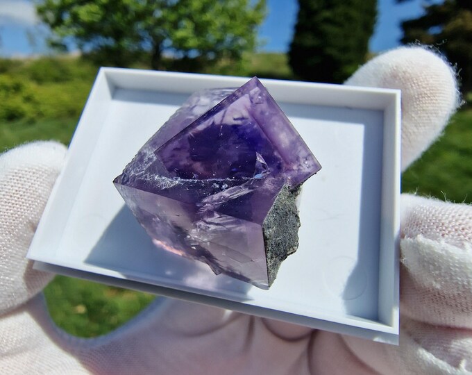 Penetration Twin Fluorite - Frazer's Hush Mine - Minerals - Fluorite ...
