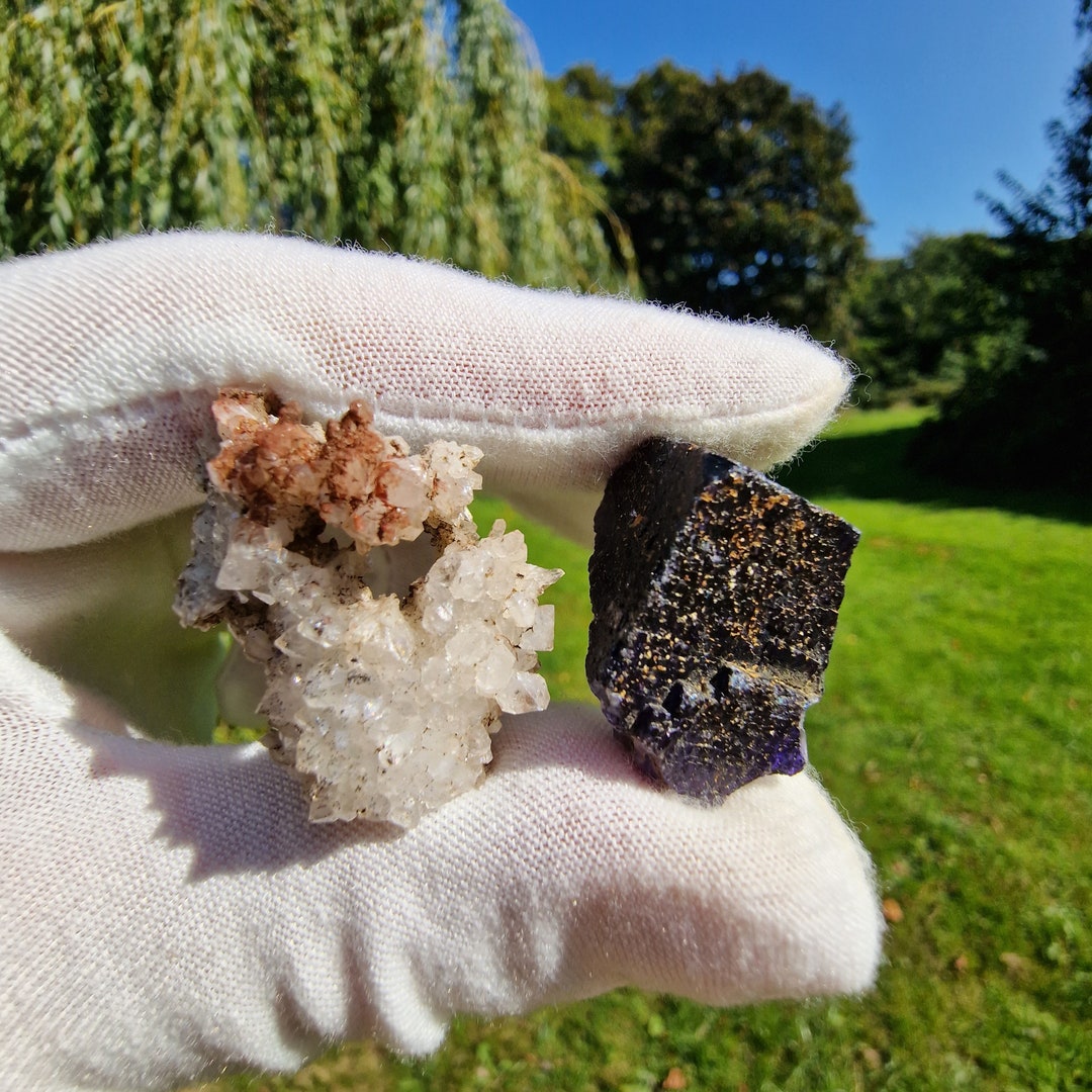 Rare Fluorite and Quartz Set Blue John Stone Fluorite Calton Hill ...