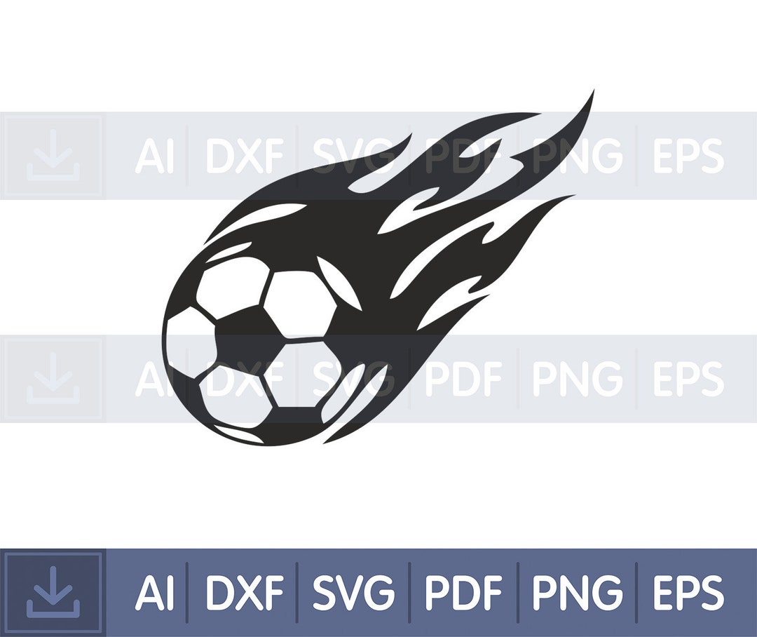 Vinyl Wall Decal Soccer Files Ball Football Fly Ball Soccer Clipart ...