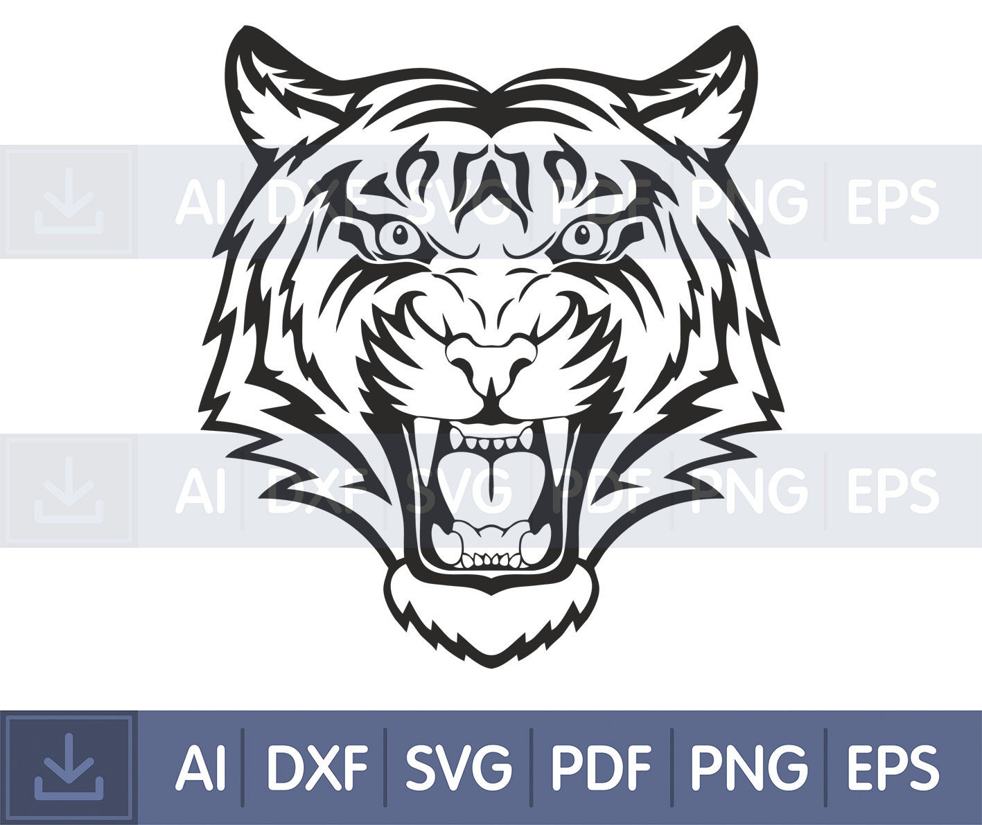 Digital File Instant Download Tiger Files Tiger Logo Svg Tiger Body ...