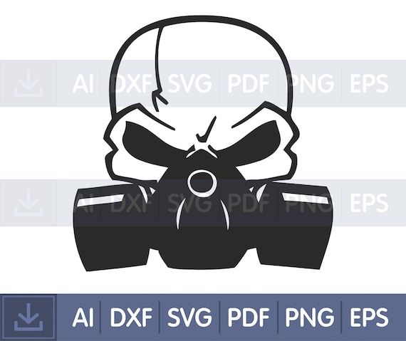 Instant Download Skull Files Skull in Gas Mask Vector Stencil | Etsy