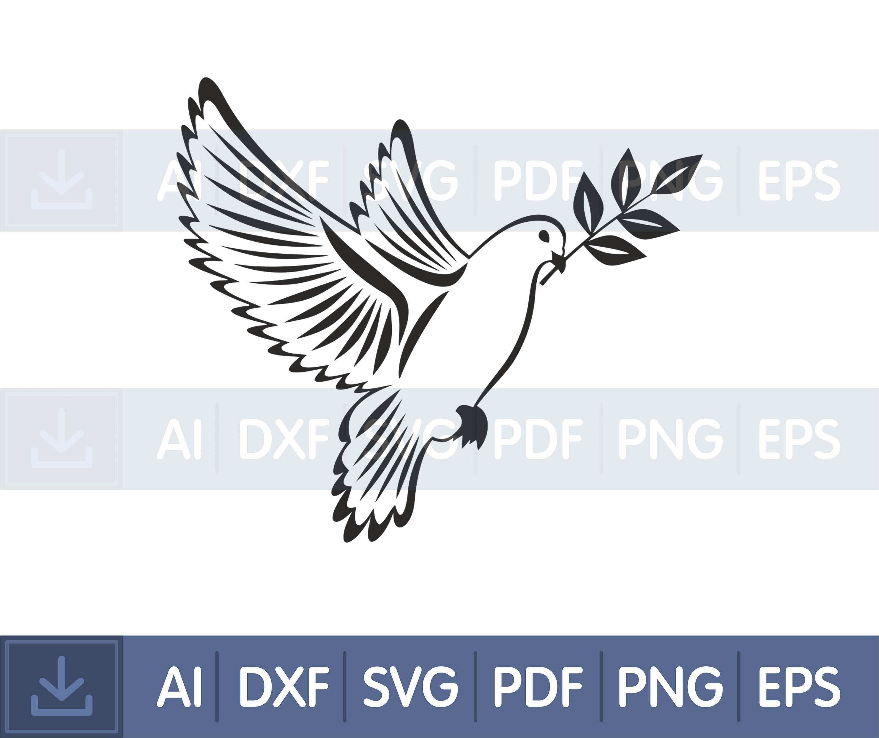 Pigeon on Peace Instant Download Vectors Graph Birds Vinyl Wall Decal ...