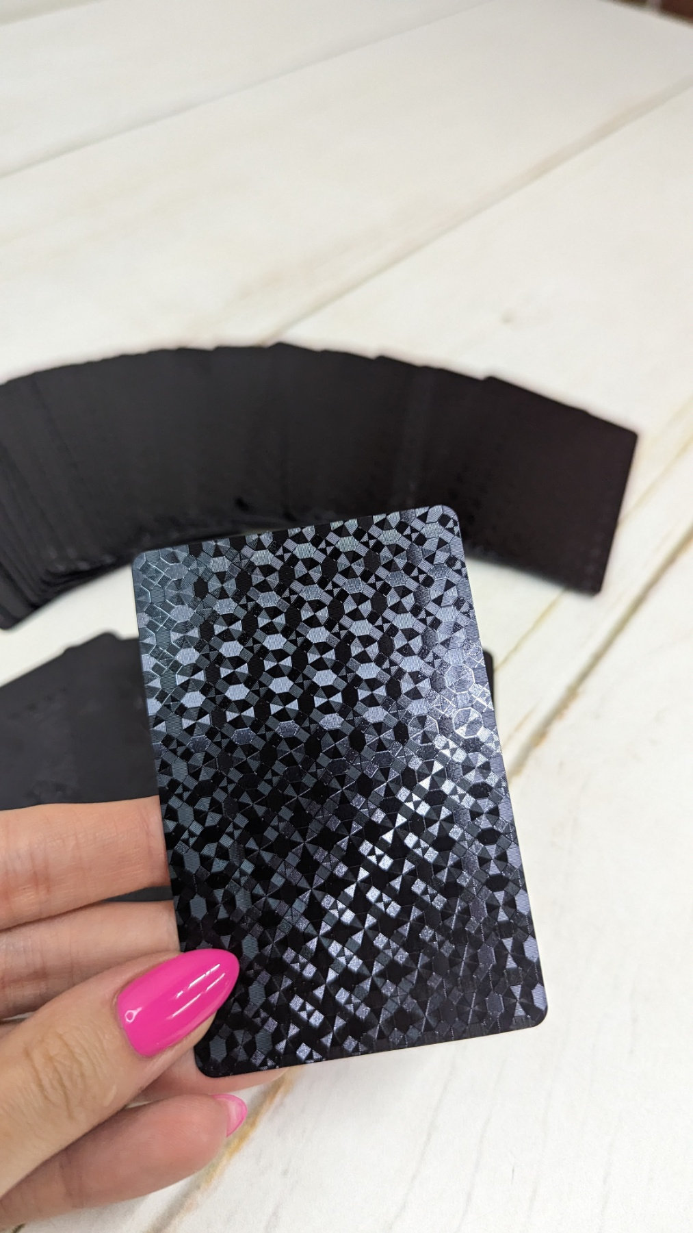 Waterproof Black Cards Playing Cards Poker Cards Cards Plastic Deck of ...
