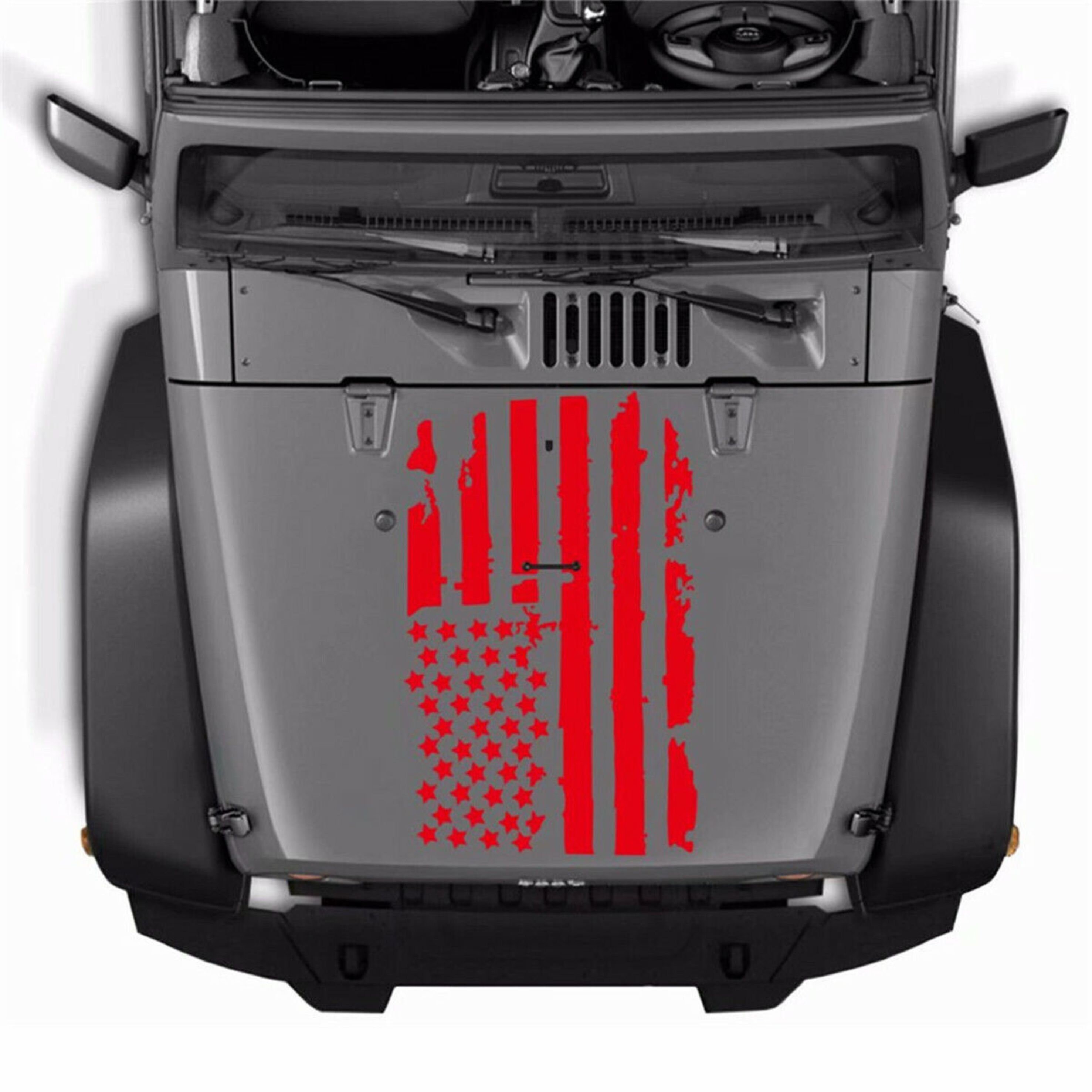 Car Stickers American Flag Car Decal Bumper Sticker Hood Decals US Flag ...