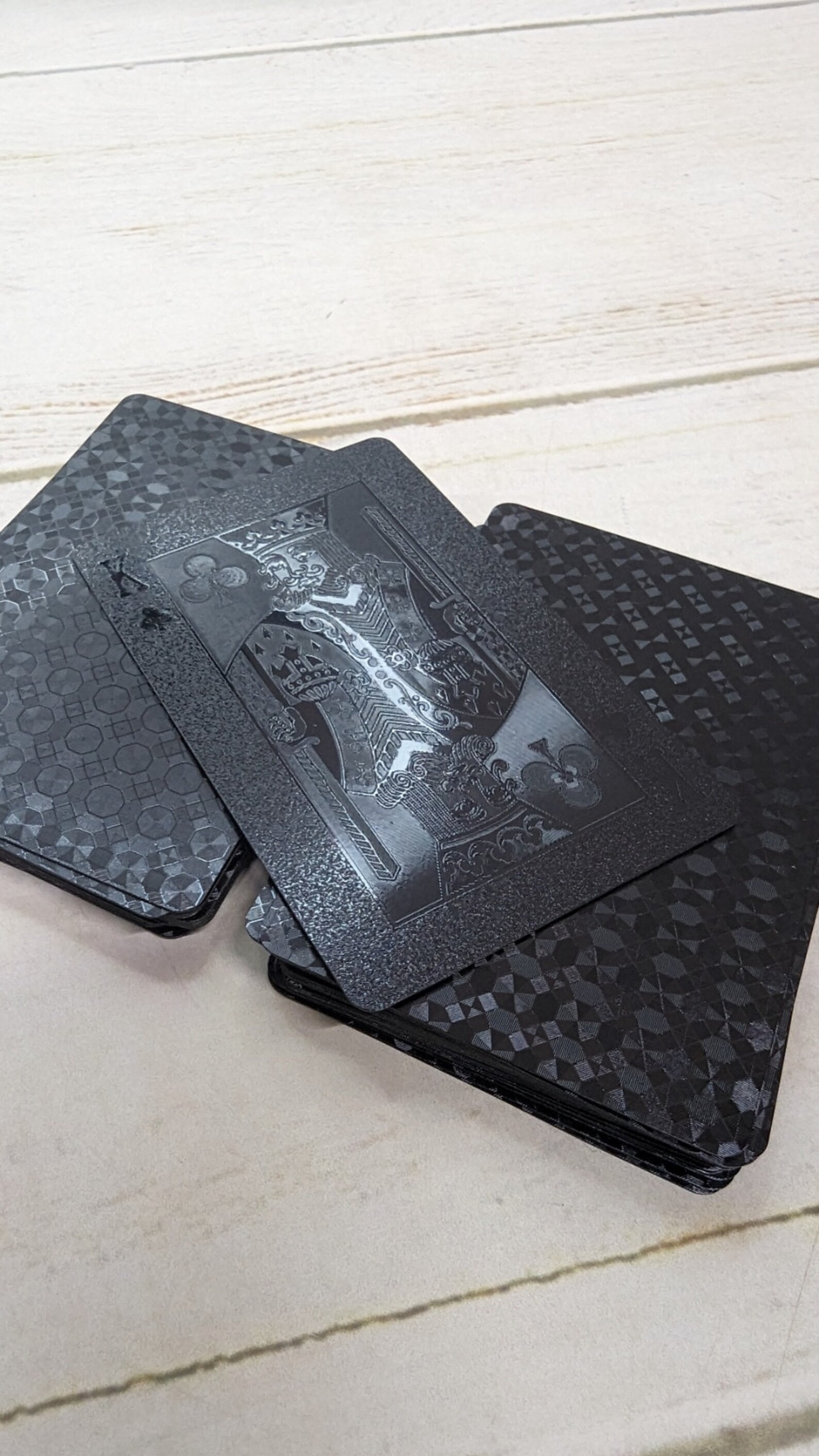 Waterproof Black Cards Playing Cards Poker Cards Cards Plastic Deck of ...