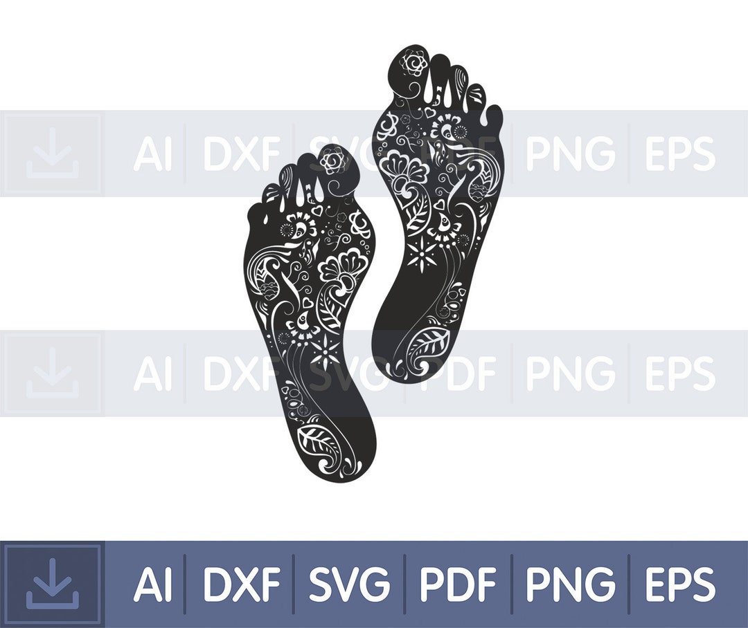 Instant Download Cutting Machine Foot Files Footprint Svg Footstep File ...