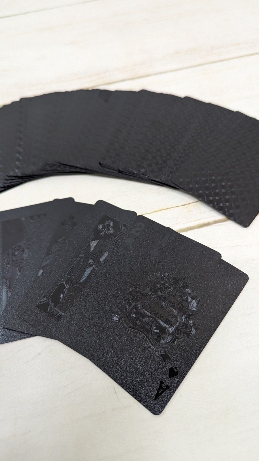 Waterproof Black Cards Playing Cards Poker Cards Cards Plastic Deck of ...