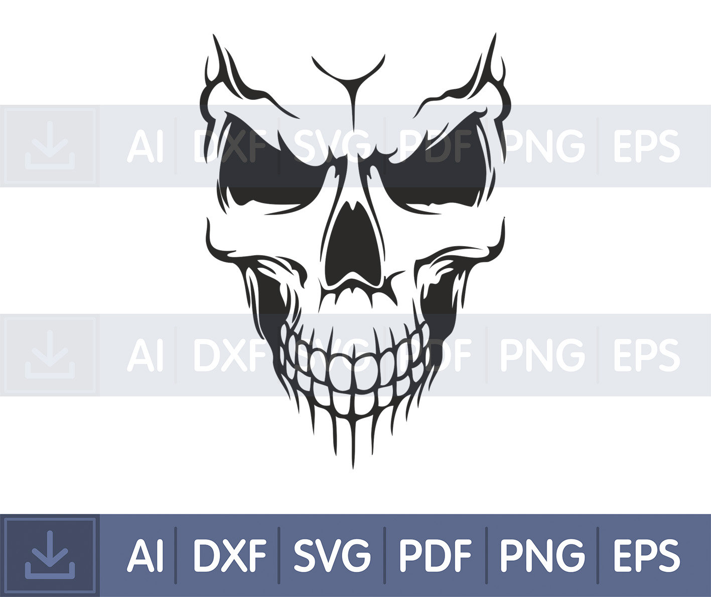 Instant Download Skull Files Skull Svg Bundle Vinyl Files Sticker Cameo ...