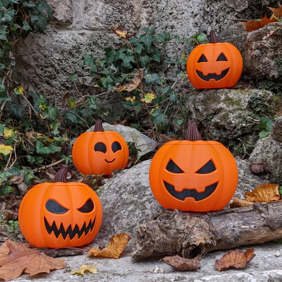 3D Printable Pumpkin Halloween Decorations 3D Printable Jack-o-lantern ...