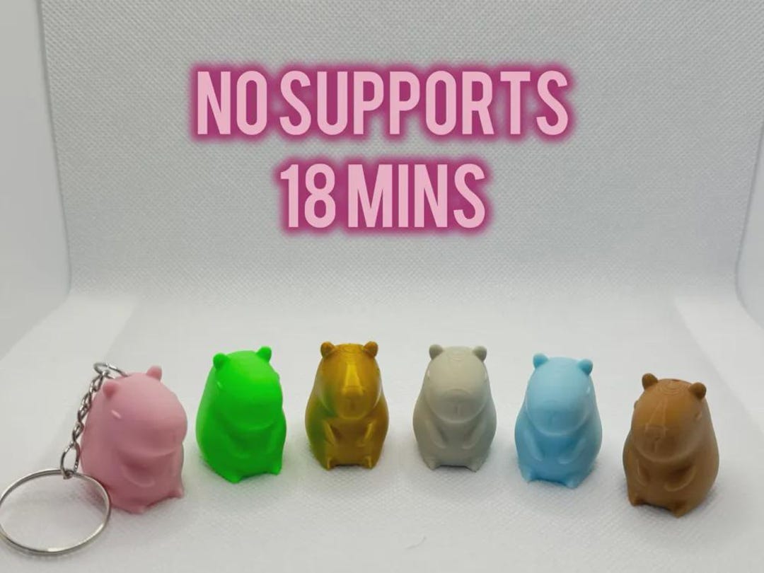Cute Capybara Key Chains | 3D Print Files (STL) - Etsy