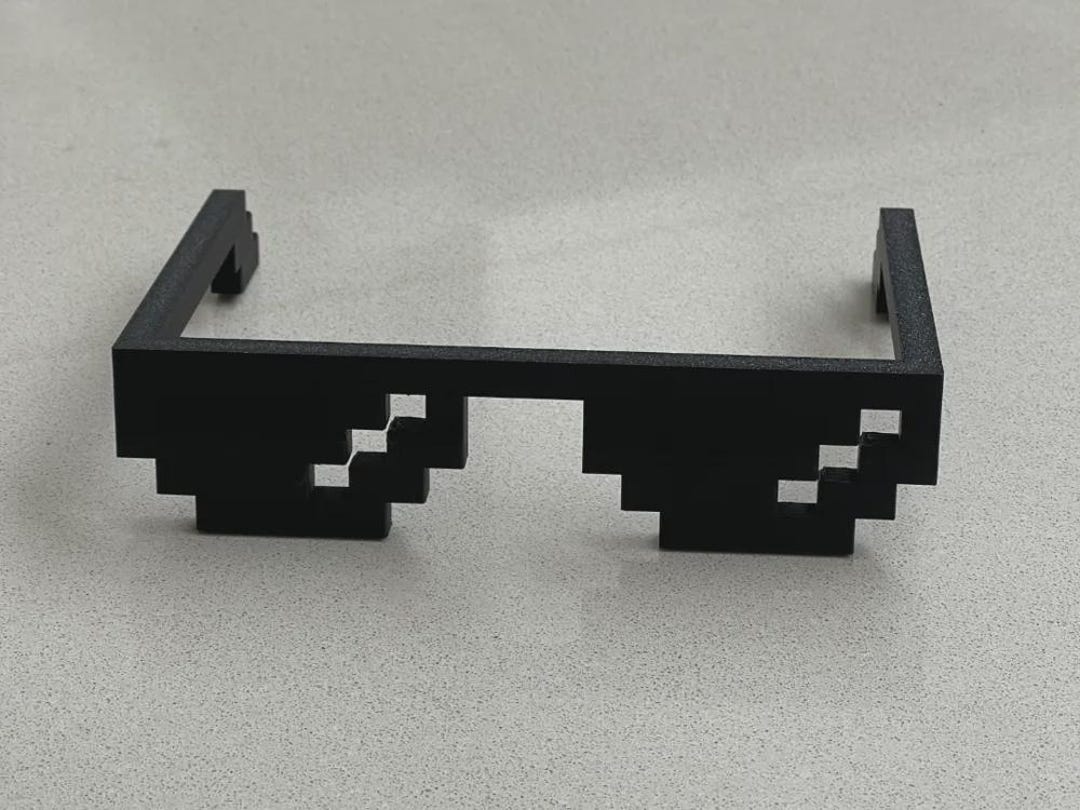 Pixelated Mine Glasses - 3D Print Files (STL) - Etsy