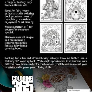 Fantasy Fairy Houses Coloring Book for Adults: Whimsical Fairy Houses ...