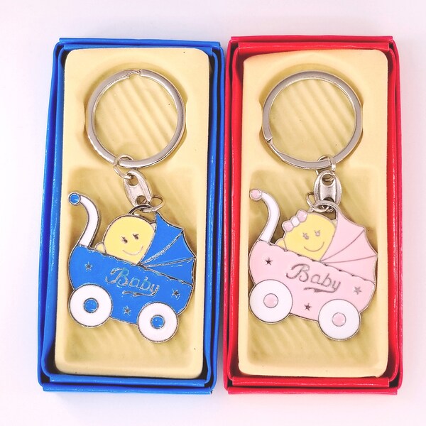 Baby Shower Favor Carriage Keychain - Etsy