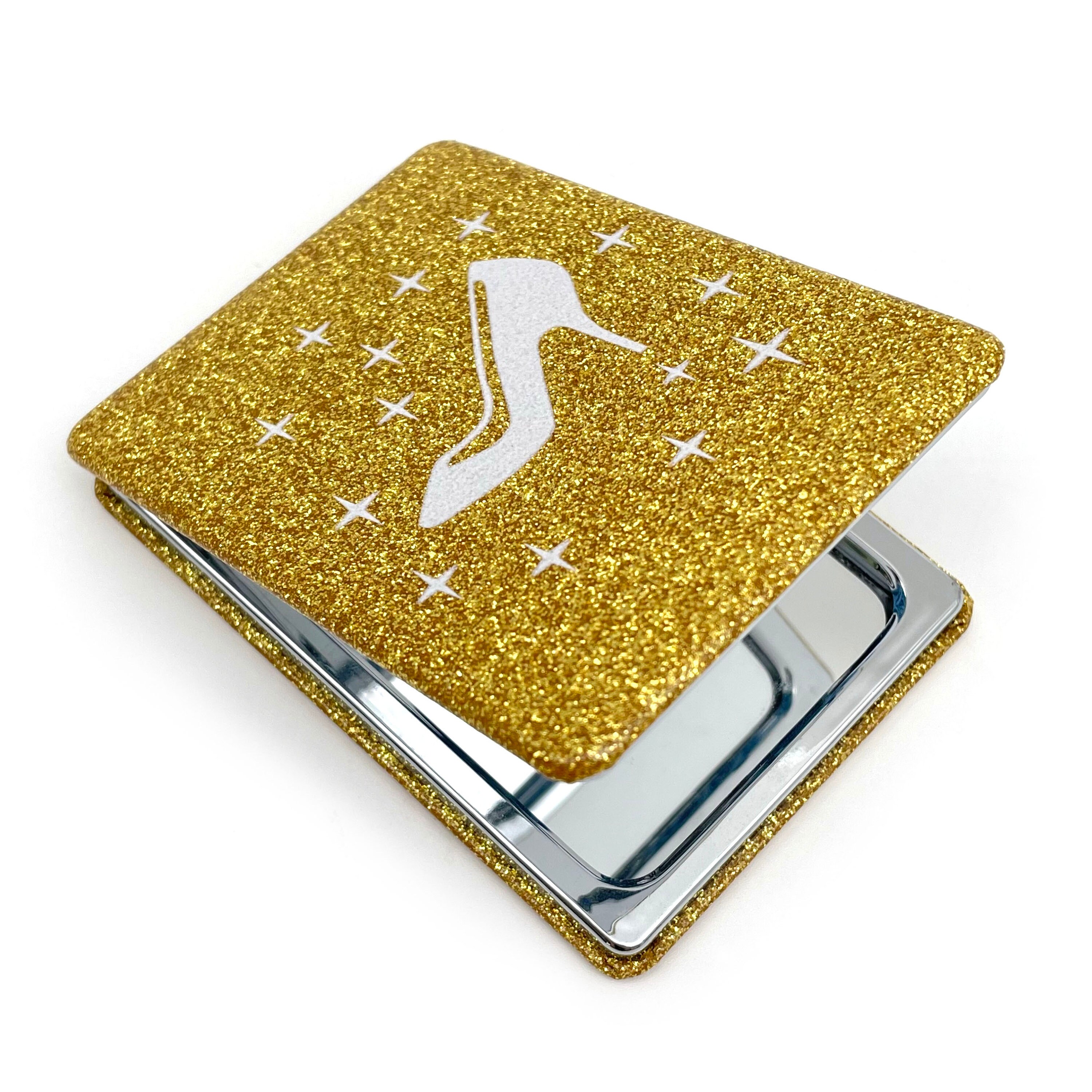 Square Glitter Compact Mirror Princess High Heel 12 Pieces - Etsy