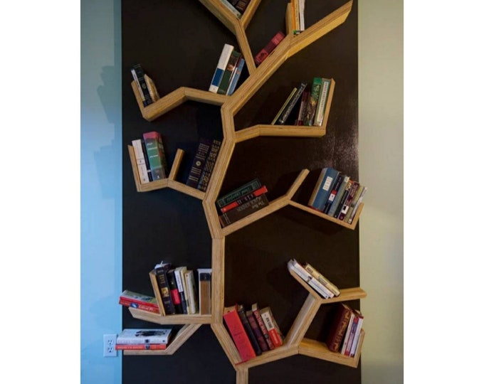 Tree Bookshelf, Handmade Wood Bookshelf, Home Decor, Bookshelf Decor ...