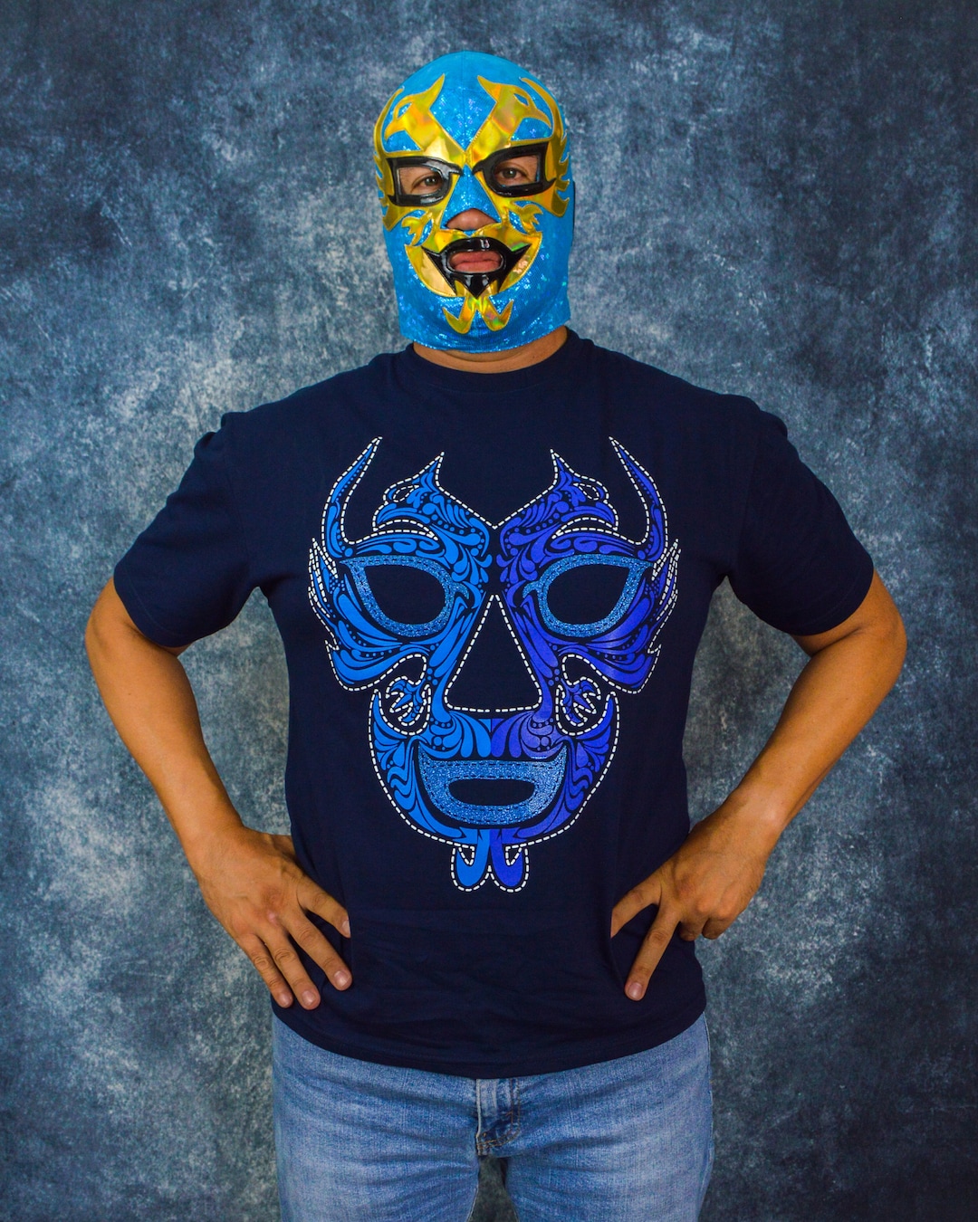 Mexican T Shirt Dos Caras Lucha Libre T Shirt Wrestling Shirt Luchador ...