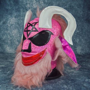 Baphomet Pink Luchador Mask Halloween Ghost Wrestling Mask. Lucha Libre ...