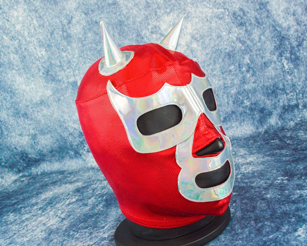Red Devil Luchador Mask Mexican Wrestling Mask Lucha Libre Halloween ...