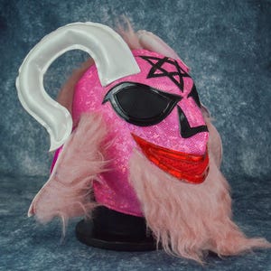Baphomet Pink Luchador Mask Halloween Ghost Wrestling Mask. Lucha Libre ...