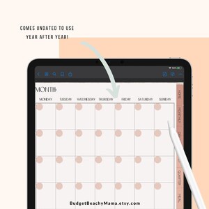 Boho Undated Digital Planner - Etsy