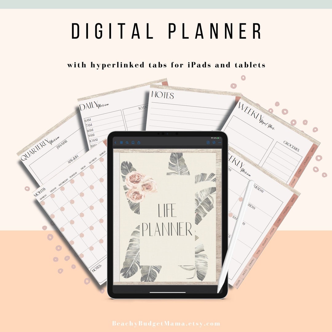 Boho Undated Digital Planner - Etsy