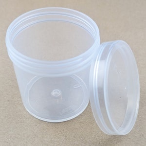 Single 6 Ounce Clear Plastic Container With Clear, White or Black 70mm ...