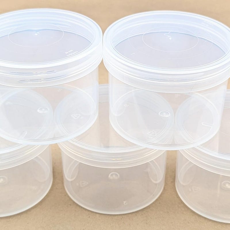 Plastic Round Containers - Etsy