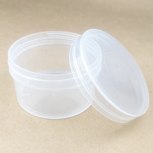 Single 6 Ounce Clear Plastic Container With Clear 89mm Screw Top Lid - Etsy