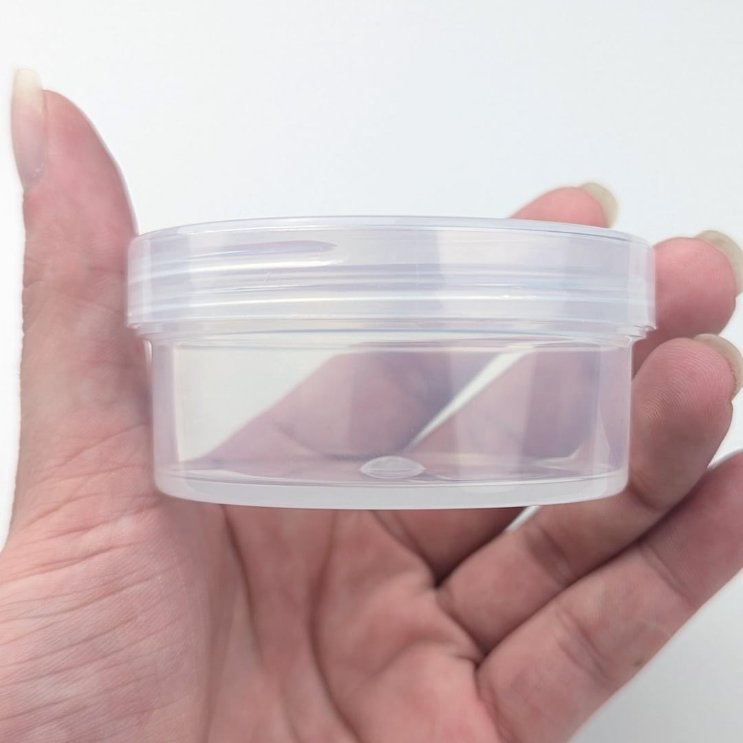 Single 2 Ounce Clear Plastic Container With Clear, White or Black 70mm ...